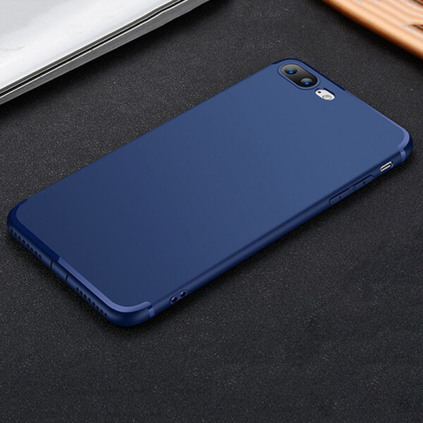 Silikonový matný obal pro Apple iPhone SE (2020) - modrý | Student-eShop