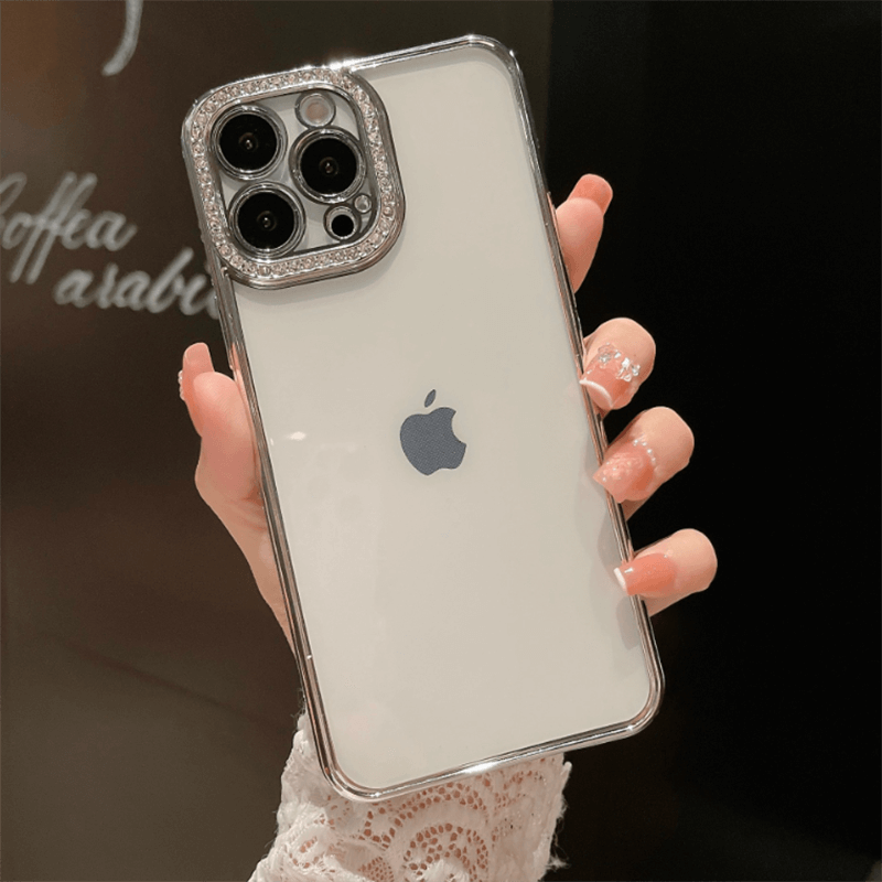 Ochranný silikonový obal s kamínky Apple iPhone 11 - stříbrný | Student ...